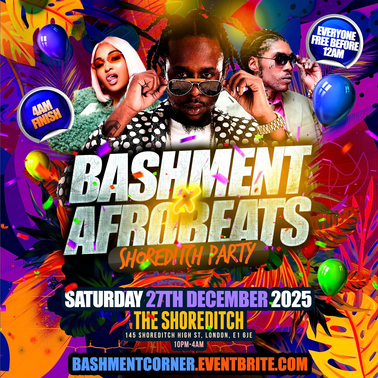 Bashment X Afrobeats - Shoreditch Party - Everyone Free | Shoobs