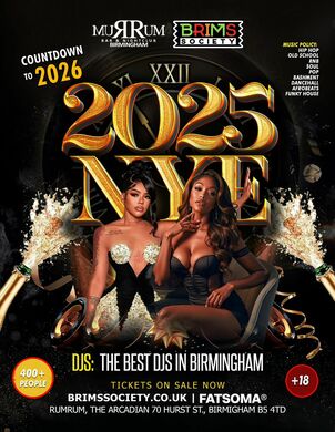 🎁RUM RUM BIRMINGHAM PRESENTS ⭐️ NYE EVE PARTY 2025 - 2026 - | Shoobs